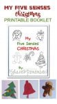 Five Senses Christmas Printable Booklet for Preschool & Kindergarten