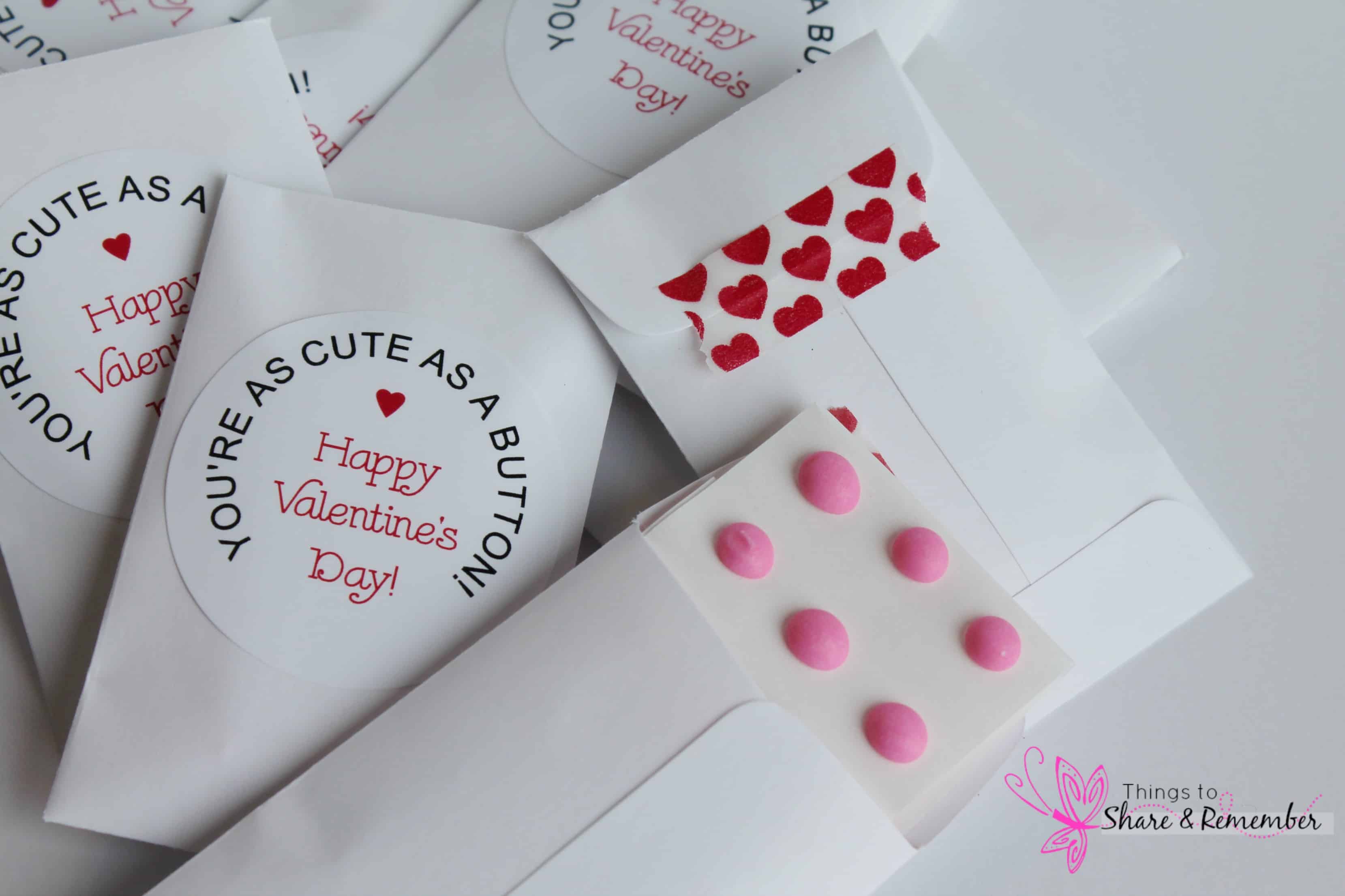 Cute As a Button Valentine