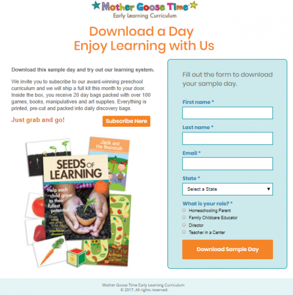 Experience a Day of Learning with Mother Goose Time