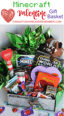 Minecraft Valentine Gift Basket