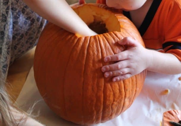 inside a pumpkin