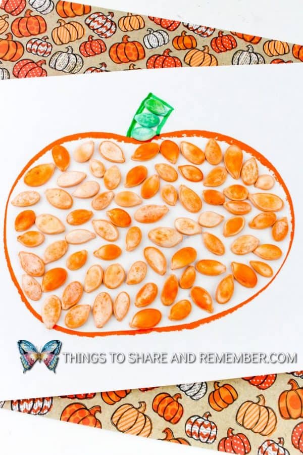Dyed Pumpkin Seed Fall Art