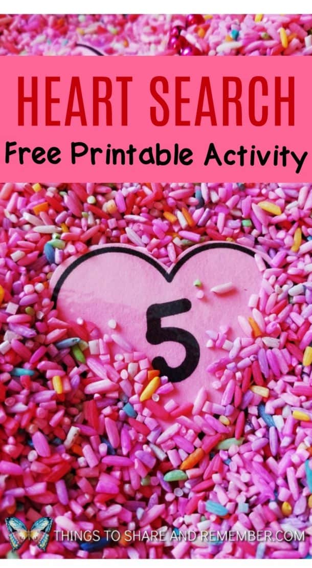 Number Heart Search and Printable Shape Mats for Preschoolers