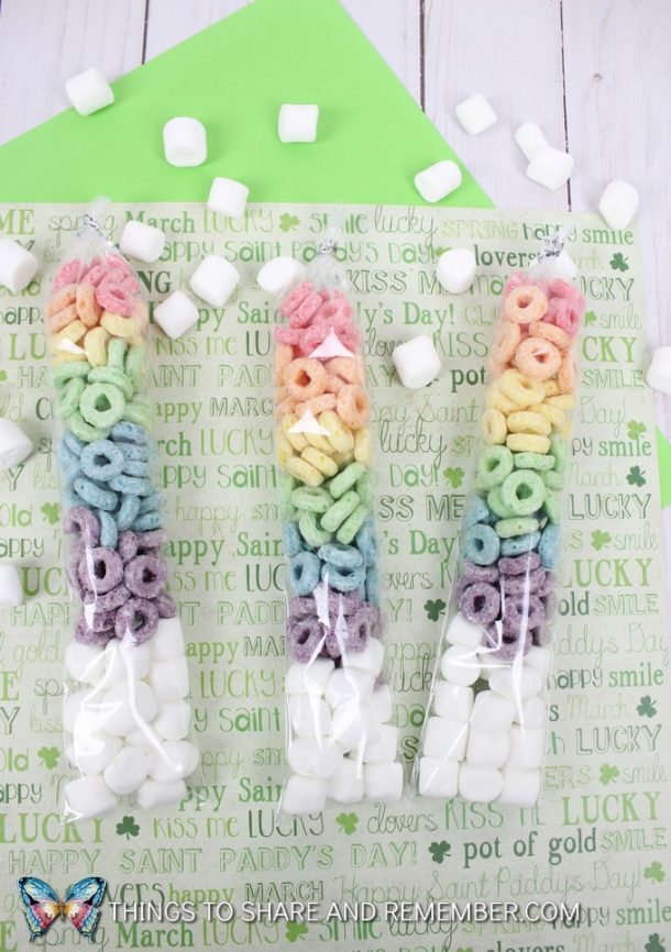 Fruit Loop Rainbow Treat Tubes St. Patrick's Day Treat or Party Favor