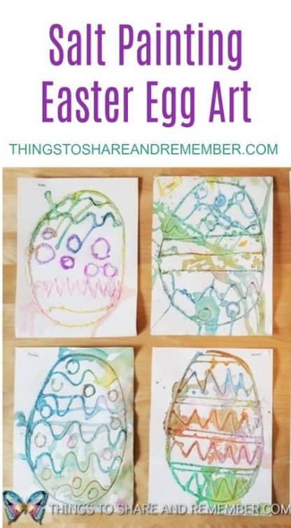 Salt Painting Easter Egg Art and Fine Motor Work for Preschoolers