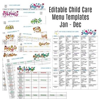 Child Care Meal & Snack Count Recordkeeping Forms » Share & Remember ...