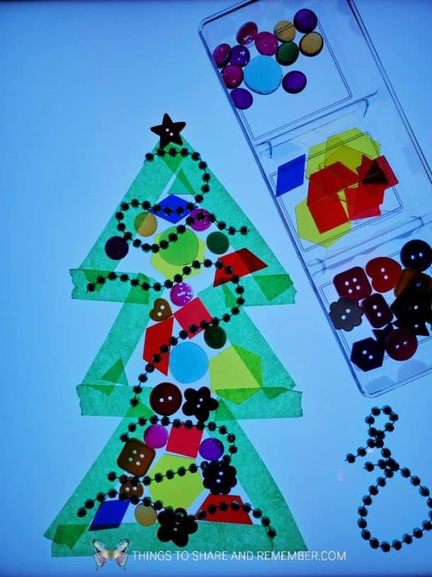 Light Table Christmas Tree Activity » Things to Share & Remember