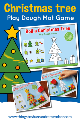 Roll A Christmas Tree Play Dough Mat Game » Things to Share & Remember