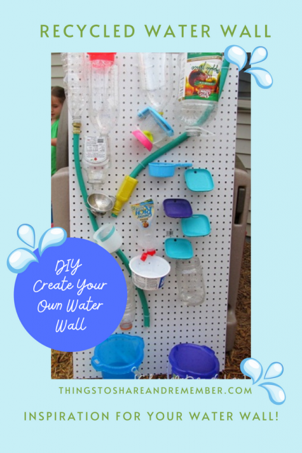 DIY Recycled Water Wall Activity Board for Kids Water Play
