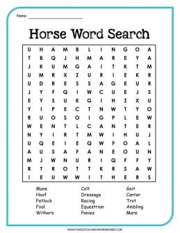 Horse Printable Activities » Share & Remember | Celebrating Child & Home