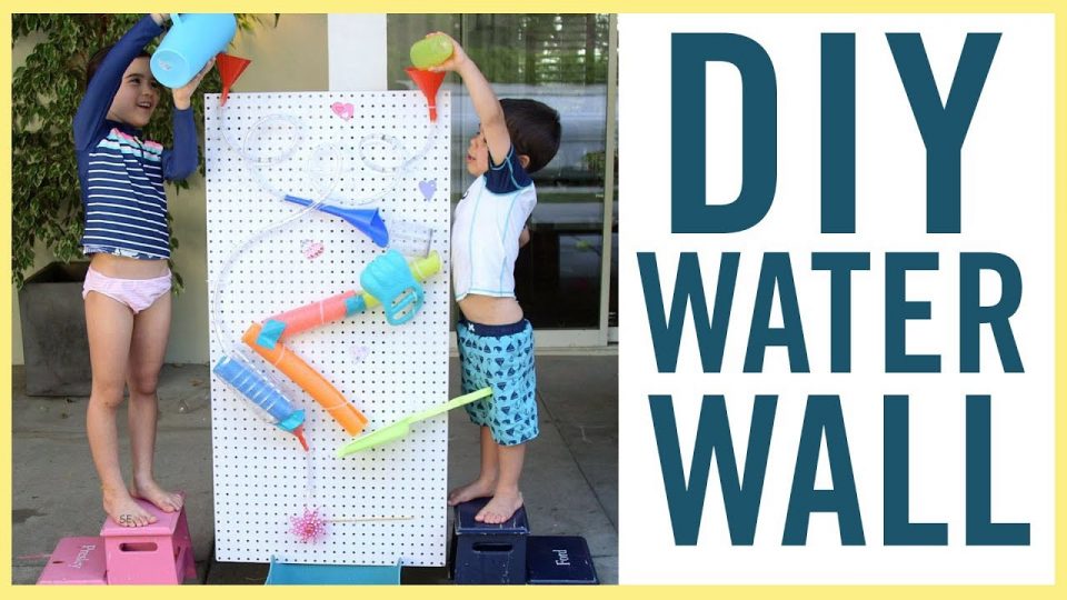 DIY Recycled Water Wall Activity Board for Kids Water Play