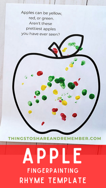 Apple Theme Finger Painting Rhyme Craft Activity for Kids » Things to ...