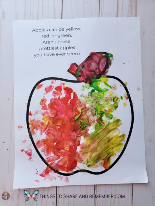 Apple Theme Finger Painting Rhyme Craft Activity for Kids » Things to ...