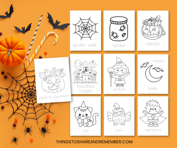 Halloween Coloring & Prewiting Pages » Things to Share & Remember