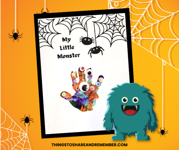 My Little Monster Handprint Template » Things to Share & Remember