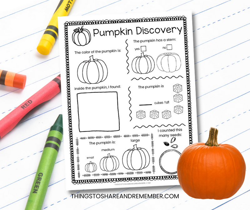 Pumpkin Discovery Activity Page » Things to Share & Remember