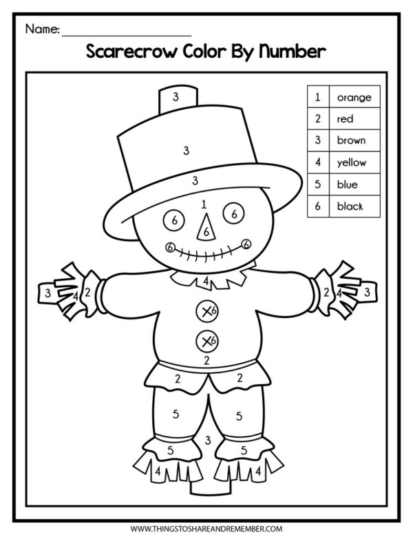 Scarecrow Printable Activities » Things to Share & Remember