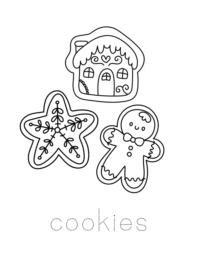 Christmas Coloring Prewriting & Craft Page Templates » Things to Share ...