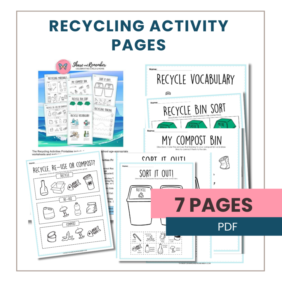 Printable Recycling Activity Pages for Preschoolers » Things to Share ...