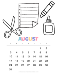 Coloring Calendar for Preschoolers - Family Gift Idea