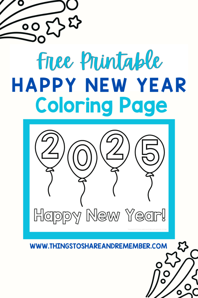 Happy New Years Coloring Pages 2024