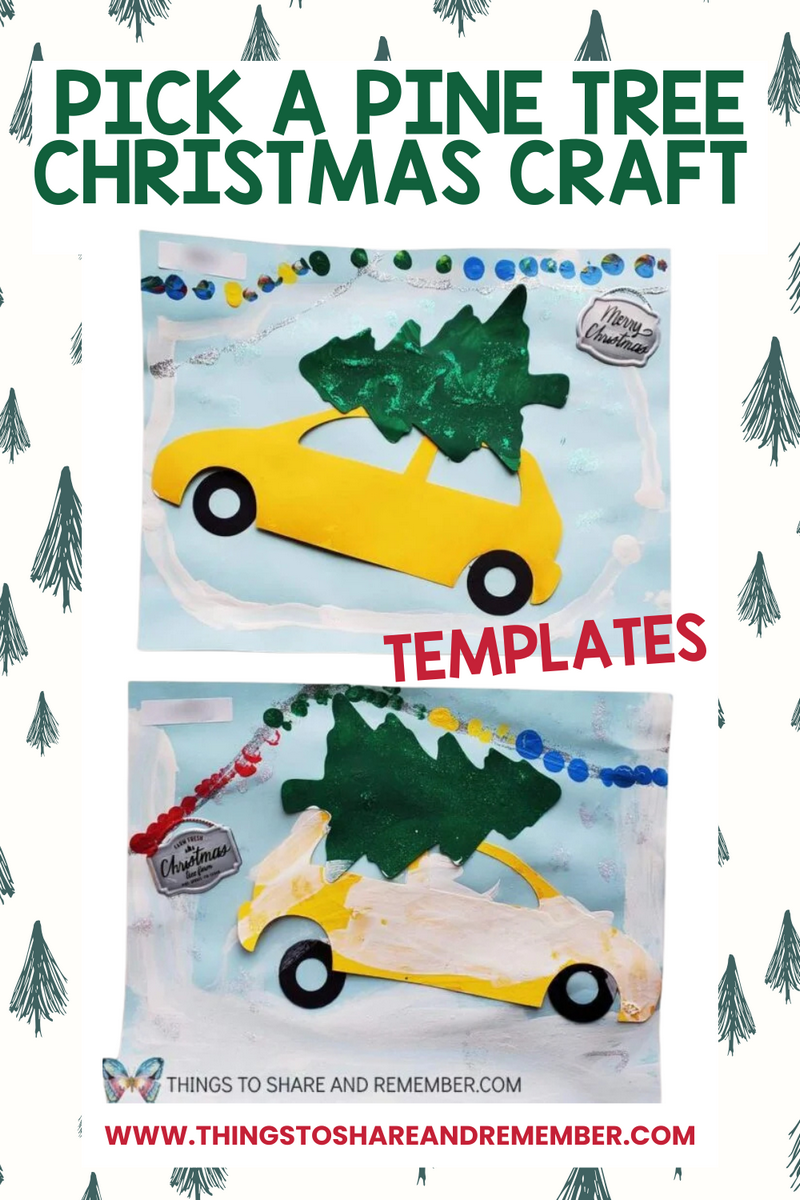 Pick a Pine Tree Christmas Craft with Printable or Cricut Templates